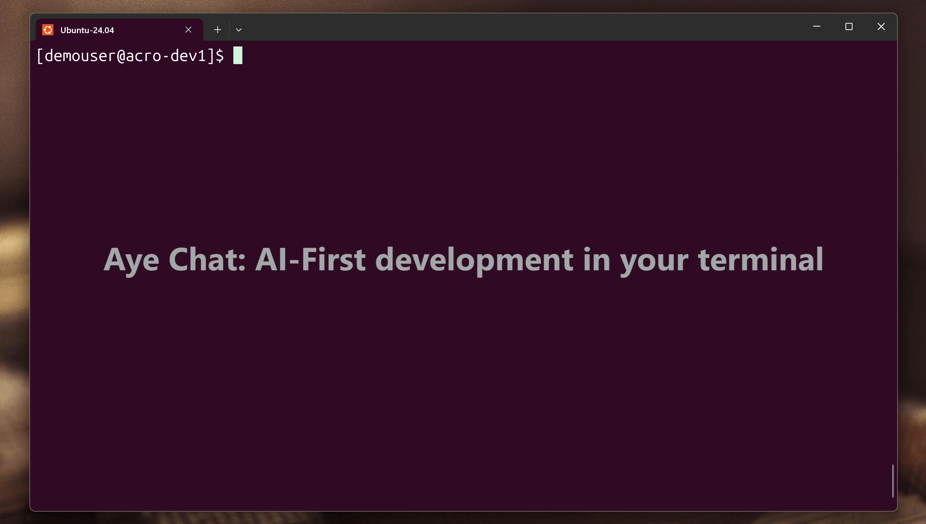 Aye Chat – Terminal-first AI Code Assistant
